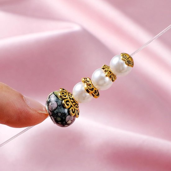 Spacer Beads Flower Beads Caps Brass End Caps Gold Hollow Jewelry Pearl ...