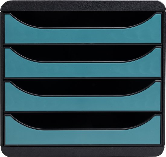 Exacompta Ladenbox Big Box 4 laden Skandi - Pacific blauw - 31034D | bol