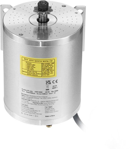 1800 W Elektrische Borstelloze Gelijkstroommotor-Bouwpakket – 48 V 4500 ...