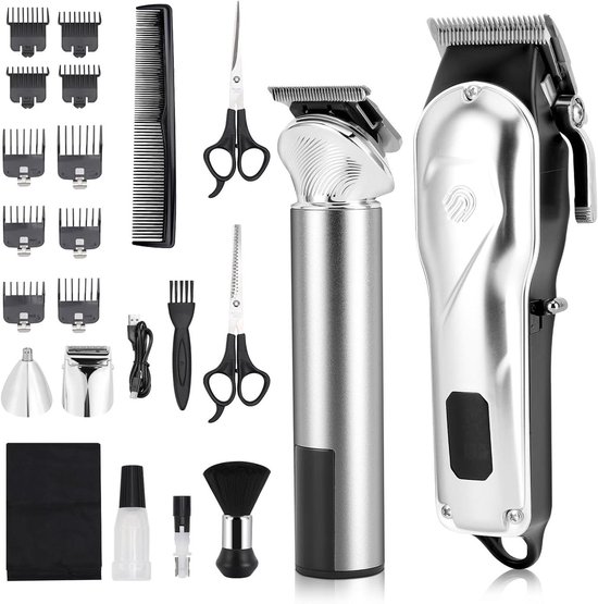 Elektrische tondeuse set voor heren - professioneel trimmen van baard ...