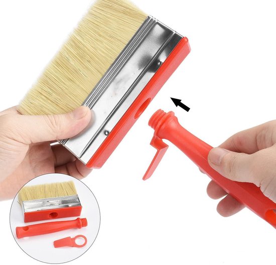 Lazuurkwastenset - Platte Kwast - Kunststof Steel - Hangend Gat - Verf ...