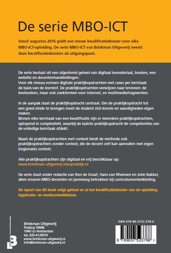 MBO ICT - Applicatie- en mediaontwikkeling Niveau 4 | 9789057523786 ...