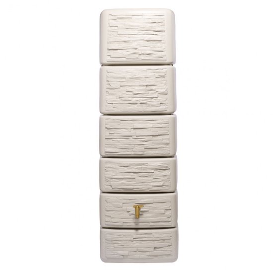 Regenton Slim - Stone Decor - 330 liter - Beige | bol