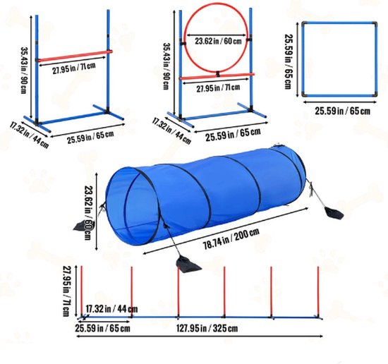 Agility Set Pro5 - Training Toestel Hond - Lichtgewicht en Draagbaar ...