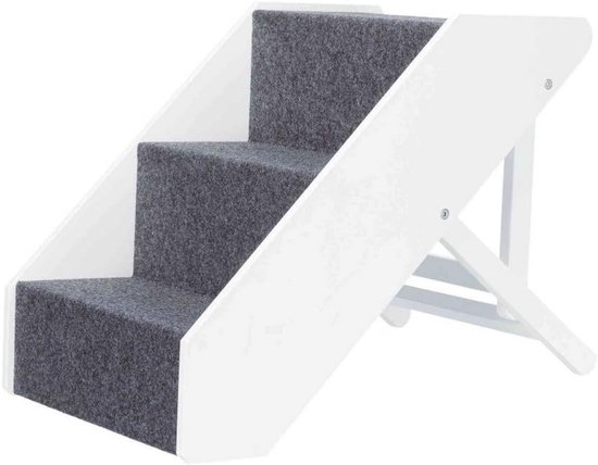 Verstelbare Huisdiertrap – 3-traps, 40 × 67 cm, Wit | bol