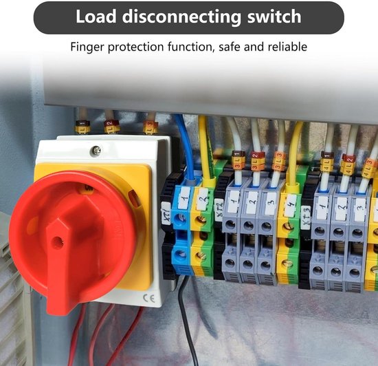 Hoofdschakelaar 16 A 3-polig draaischakelaar uitschakelaar IP65 met ...