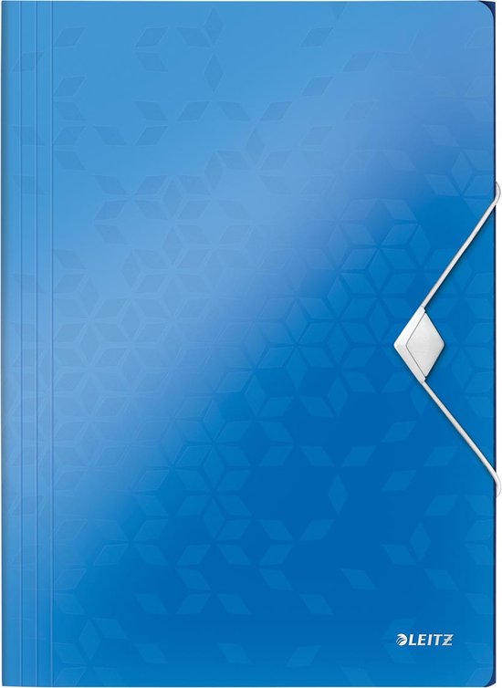 Dossiermap leitz wow 3klep a4 pp blauw - 10 stuks | bol