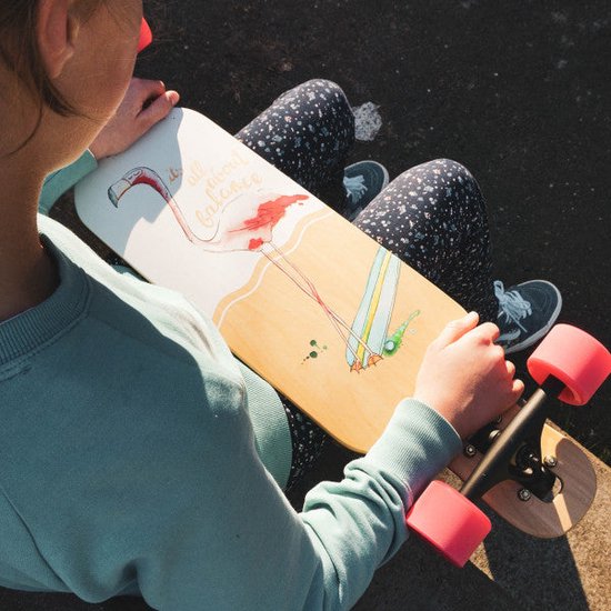 Btfl Tiffy Kids 7.5 Longboard Complete Flamingo | bol.com