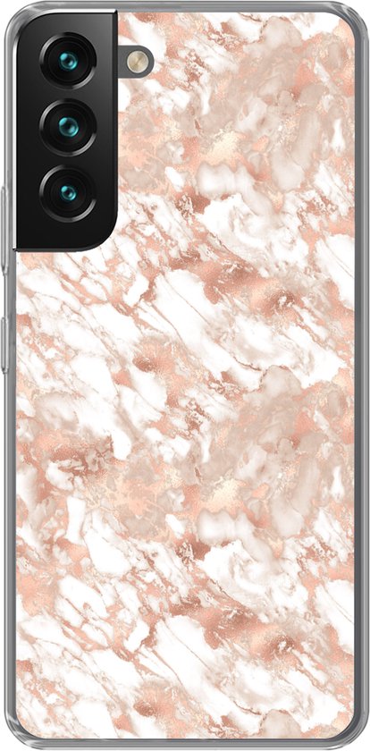 Samsung Galaxy S22 hoesje - Rose - Marmer print - Patroon - Steen ...