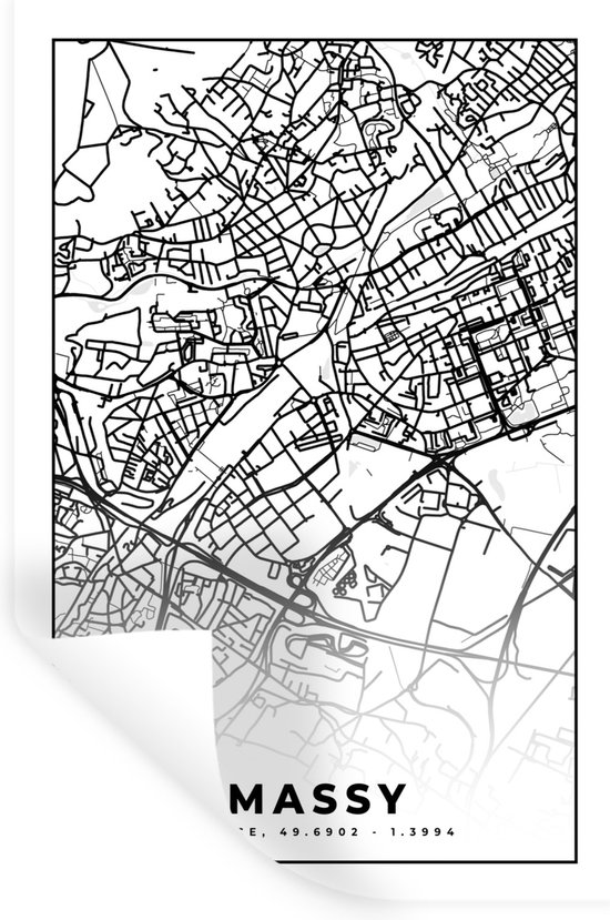 Stickers muraux - Carte - Plan de ville - Massy - France - Carte ...