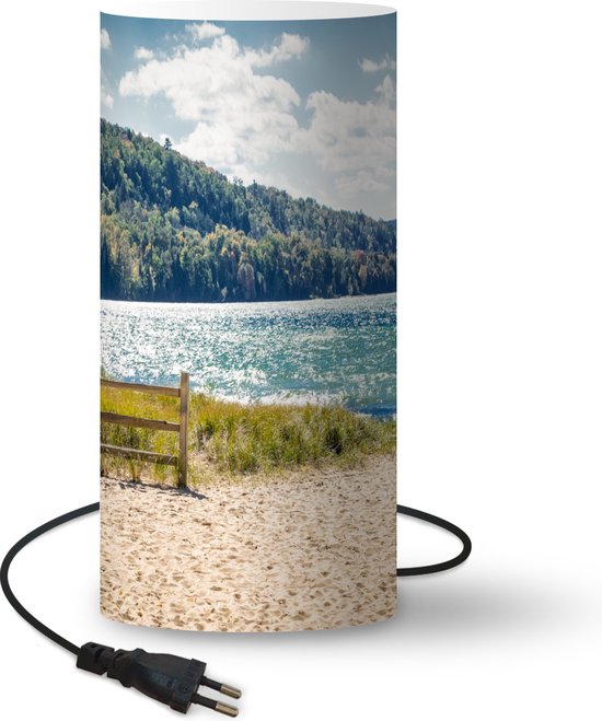 Lamp - Nachtlampje - Tafellamp slaapkamer - Strand in Michigan - 54 cm ...