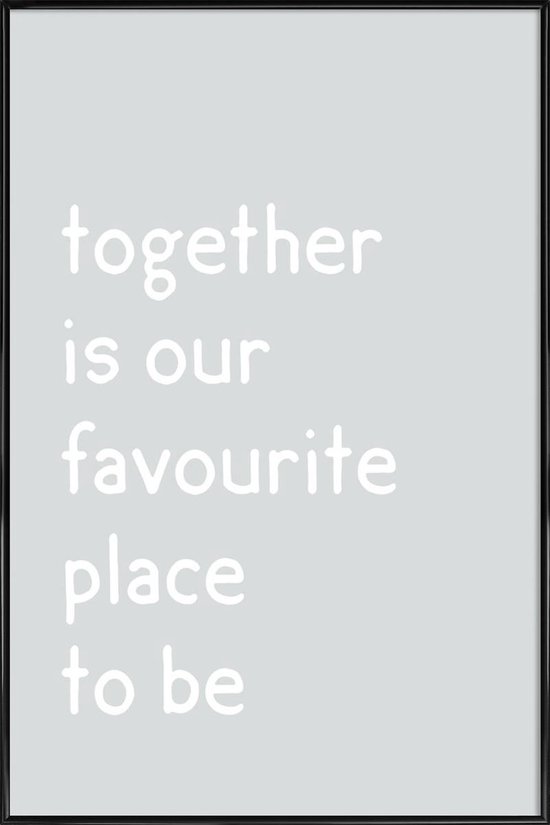 JUNIQE - Poster in kunststof lijst Together -20x30 /Grijs | bol.com