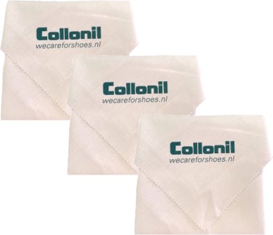 Collonil schoenen poetsdoek | wit | 33x33 cm | set van 3 | bol.com