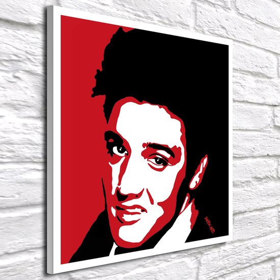 Pop Art Elvis Presley Poster in lijst - 70 x 70 cm Fotopapier Mat 180 ...