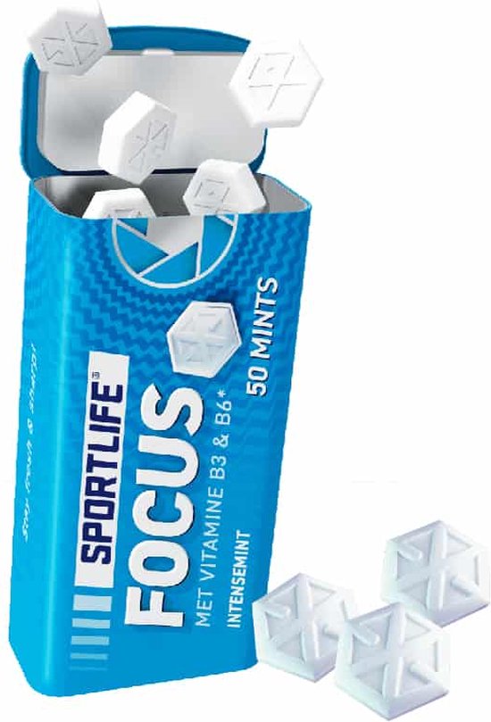 Sportlife Boost Focus Mints 12 blikjes à 35g - Mintjes met pepermunt ...