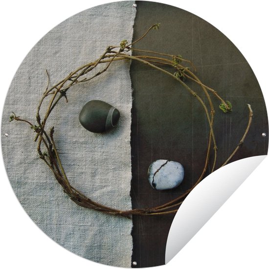 Affiche de jardin autour de Yin et Jang - Symbole naturel yin et Yang ...