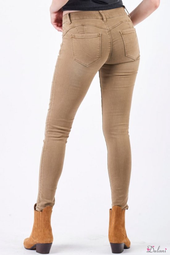 Broek Toxik3 medium hoge taille Push-up beige | bol.com