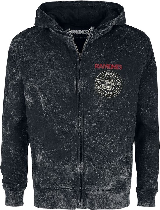 Ramones Crest Vest met capuchon zwart M Katoen Heren - Band merch ...