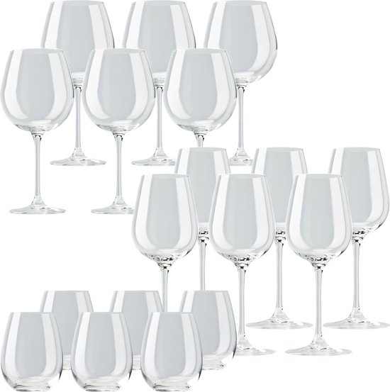Wein- und Wassergläser DiVino Set van 18 | bol