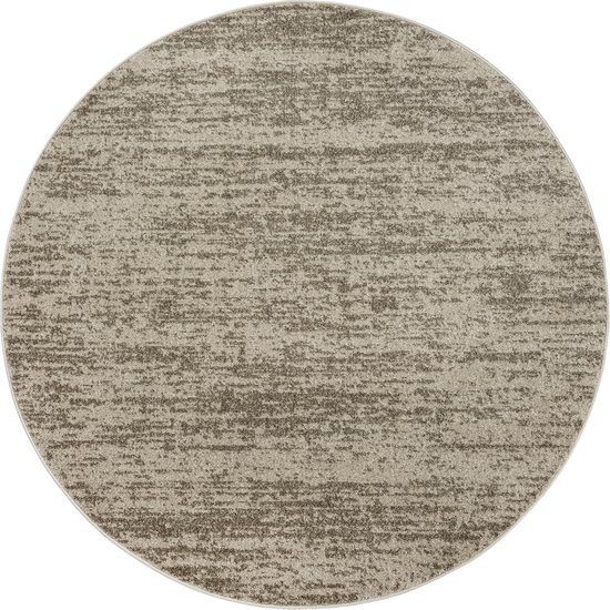 Relax Oslo - Laagpolig Effen Vloerkleed - Rond - Modern Tapijt - Beige ...