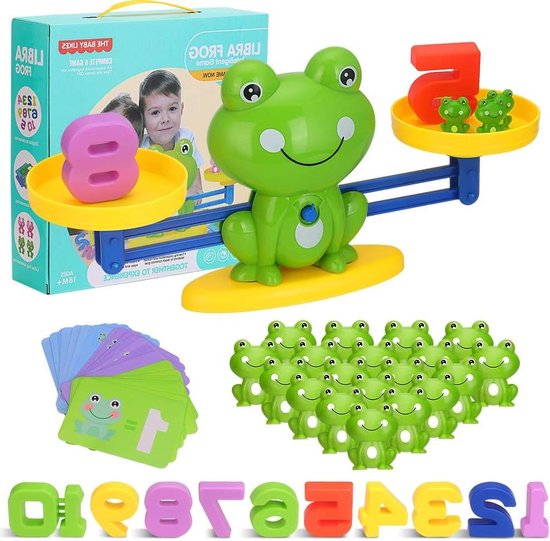 Early Education Frog Balance Math Game Digital Cards Number Blocks ...