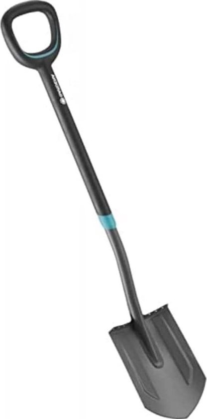 Spitse spade van kwaliteitsstaal - omgraven en spitten - met voetstuk ...