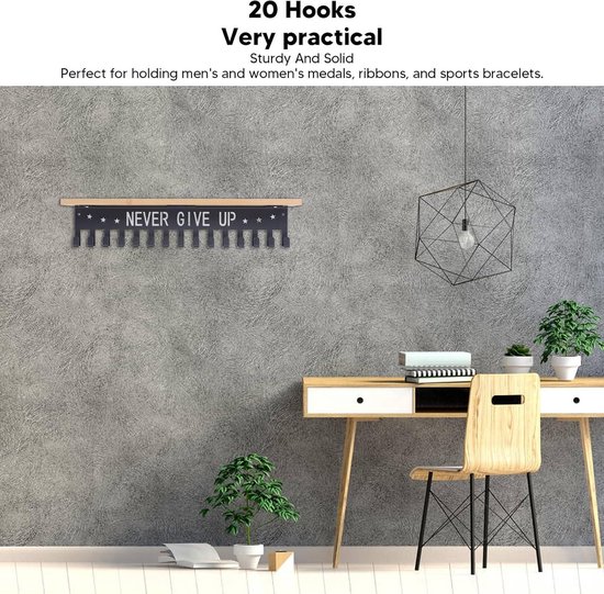 Trofee en Medaille Display Plank - Bamboe Trofee Plank met Metalen ...