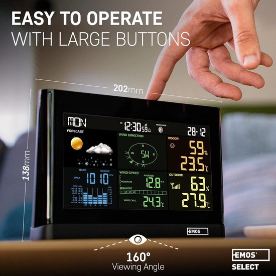 Regenmeter weerstation met windmeter en regenmeter systeem ...