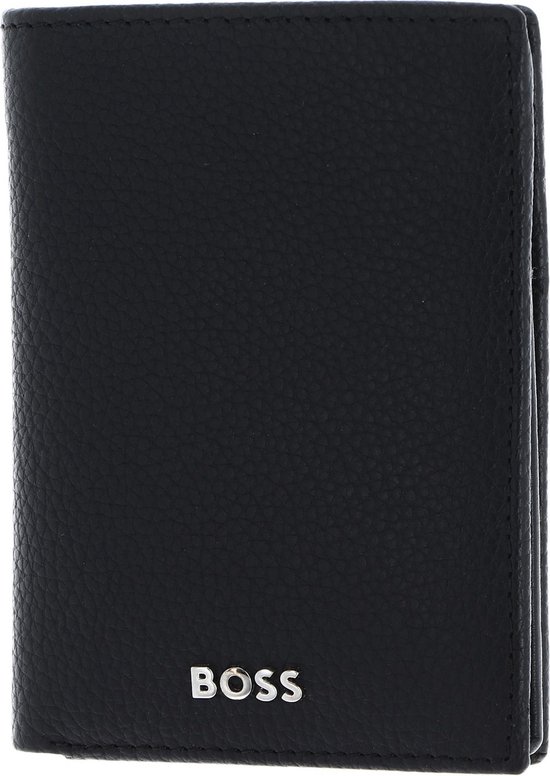 HUGO BOSS Leren Kaarthoes Classic Grained Trifold Card Case Black Zwart ...