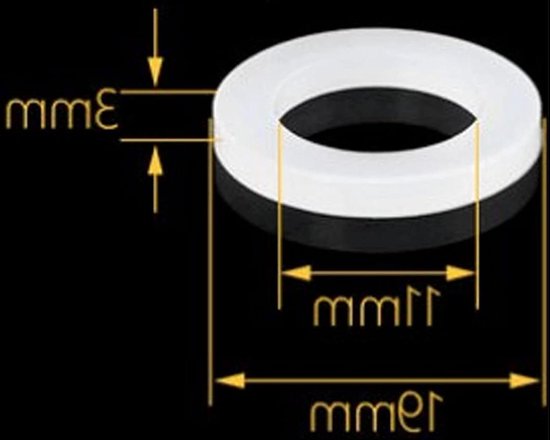 Imperiaal Siliconen O-ringen - Platte afdichting - 12 stuks - Maat 1/2 ...