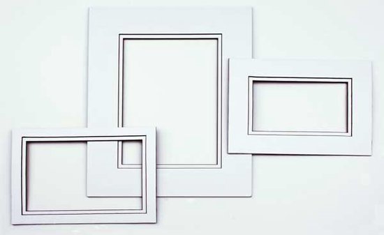 Passepartout Double Epaisseur Wit/ Zwart 20,3x25,4cm avec fenêtre ...