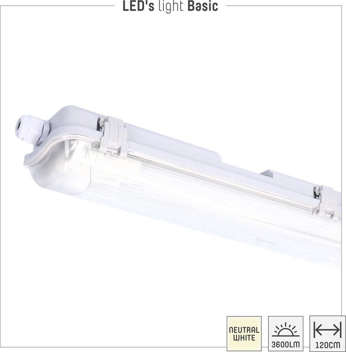 Led's Light BASIC Dubbele TL LED Budget Armatuur 120cm | bol.com