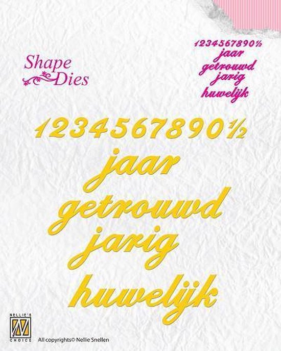 Shape Die Dutch texte anniversaire anniversaire | bol.com