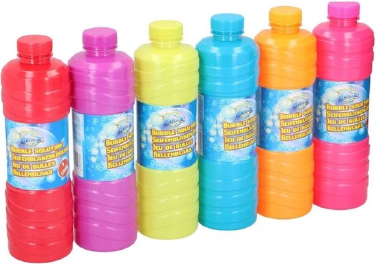 3x Bellenblaas vloeistof navulling 1 liter - 1000 ml - Bellenblaasmix - Buiten... | bol