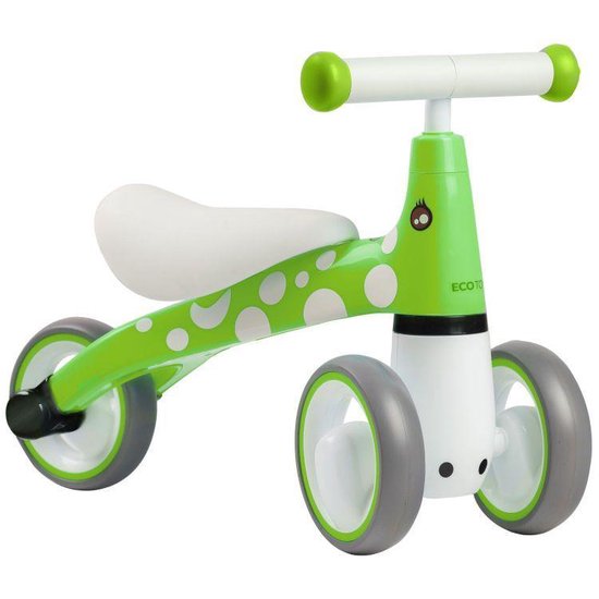 Kinder loopfiets - driewieler - groen & wit | bol
