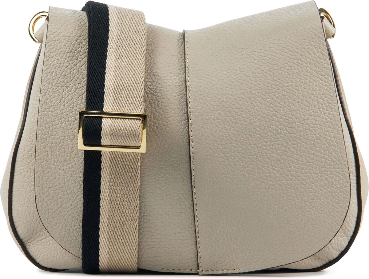 Gianni Chiarini Crossbodytas Dames / Handtas - Leer - helena round - Grijs | bol.com