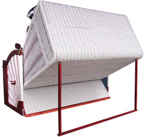 vidaXL Strandkorf Classic XXL blauw-wit 3 personen | bol.com