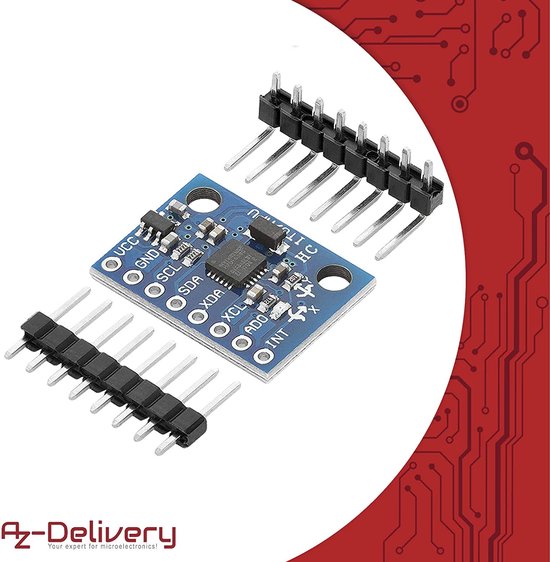 AZDelivery 5 x GY-521 MPU-6050 3-Assige Gyroscoop en Versnellingsmeter ...