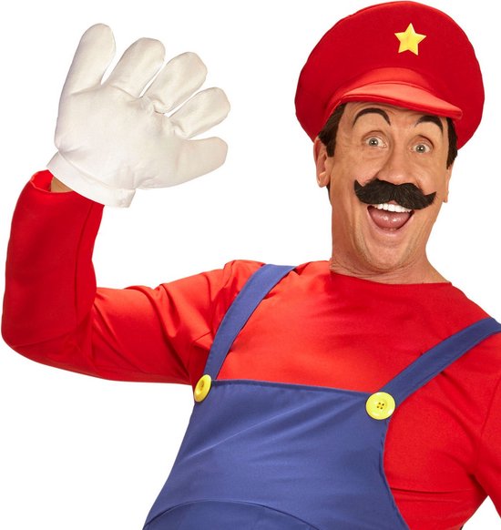 Widmann - Super Mario Bros Kostuum - Muts Loodgieter Volwassen Italiano ...