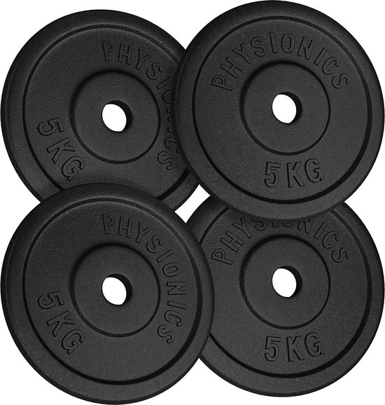 Plaques de poids en fonte 5 kg - Plaque de poids - Ensemble de poids ...