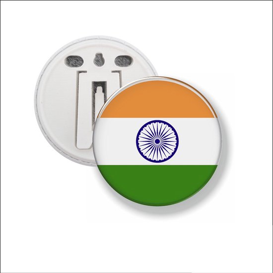 Button Met Clip 58 MM - Vlag India | bol