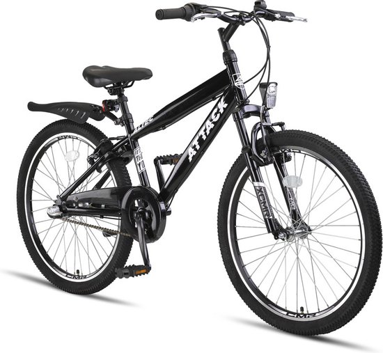 Altec Attack Kinderfiets Jongens 24 inch 3v Neon Lime | bol.com