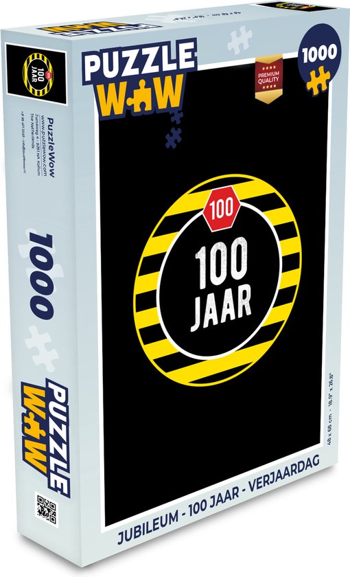 Puzzel Jubileum - 100 jaar - Verjaardag - Legpuzzel - Puzzel 1000 ...