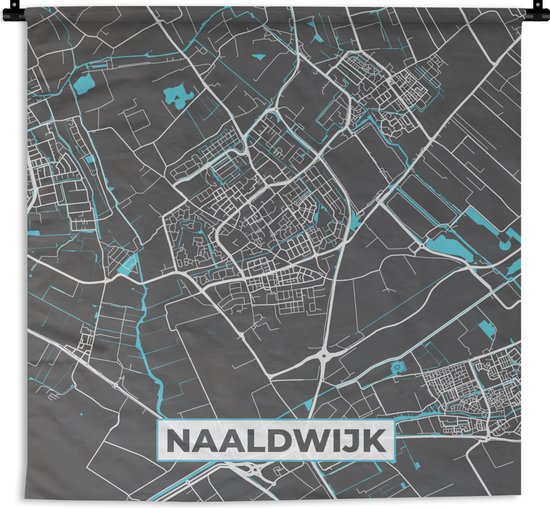 Wandkleed - Wanddoek - Plattegrond - Kaart - Stadskaart - Naaldwijk ...