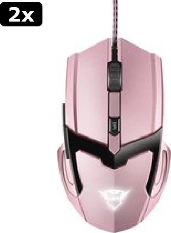 2x Trust GXT 101 Gav - Gaming Muis - Roze | bol.com