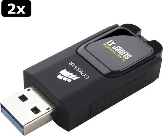 2x Corsair Voyager Slider X1 - USB-stick - 128 GB | bol.com