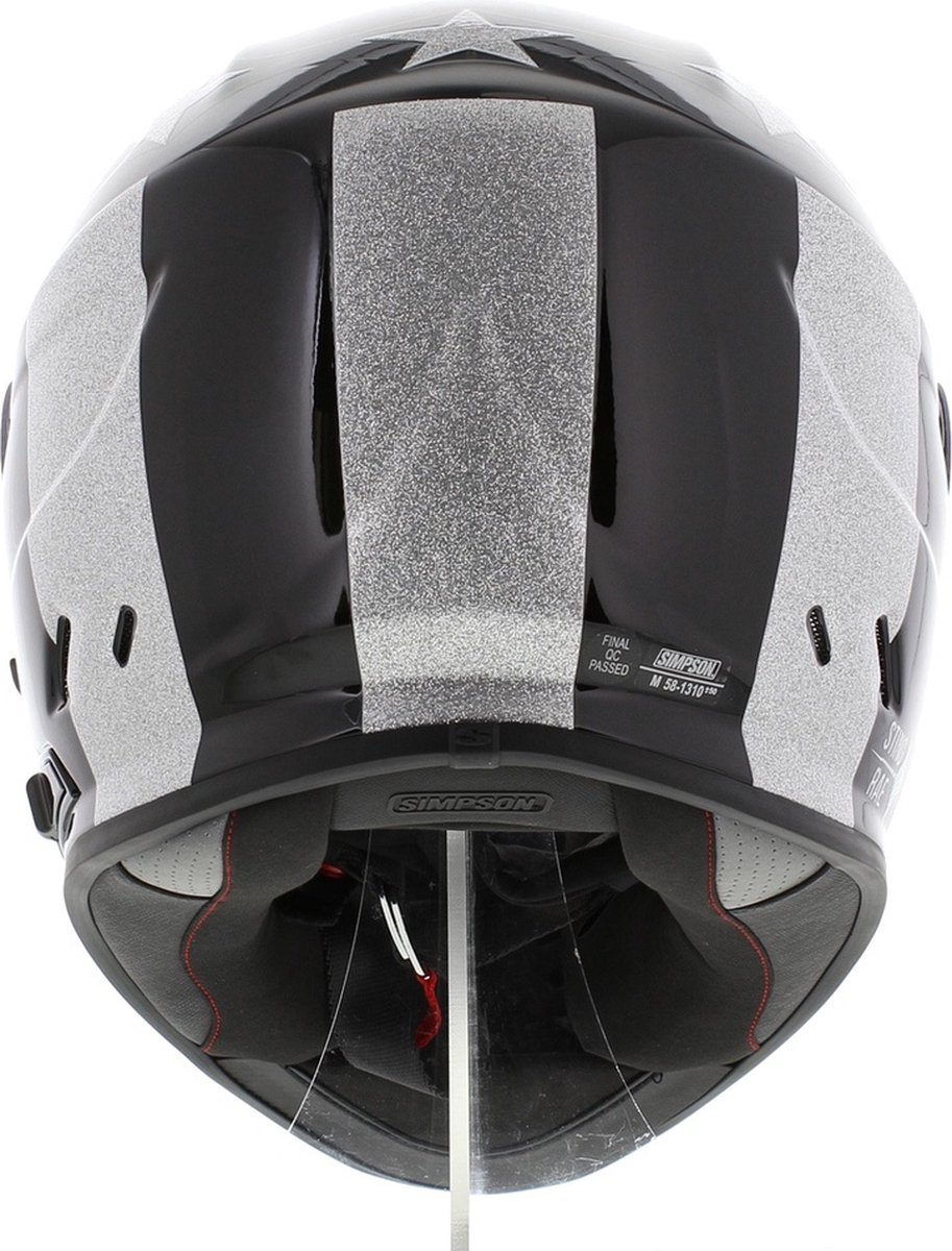 Simpson Venom Integraal helm Stingrae glans zwart zilver S 55-56 CM ...
