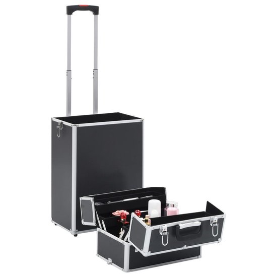 Make-up trolley aluminium zwart | bol.com