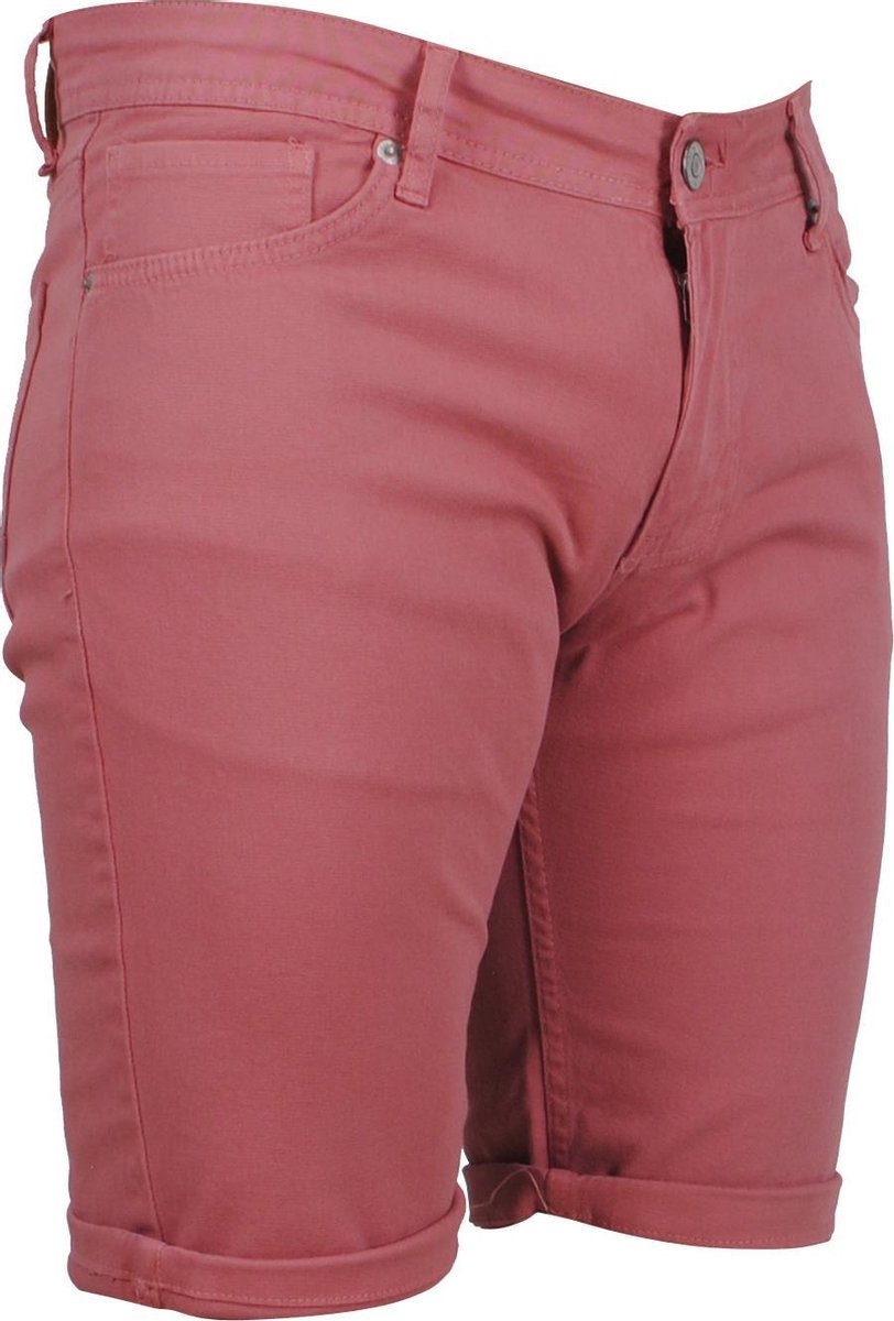 Ferlucci - Heren Short - Denim - Stretch - Model Rimini - Roze | bol.com