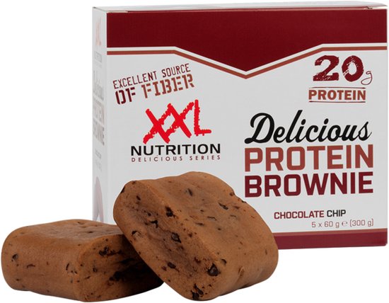 Delicious Protein Brownie-Chocolate Chip-5 pack | bol
